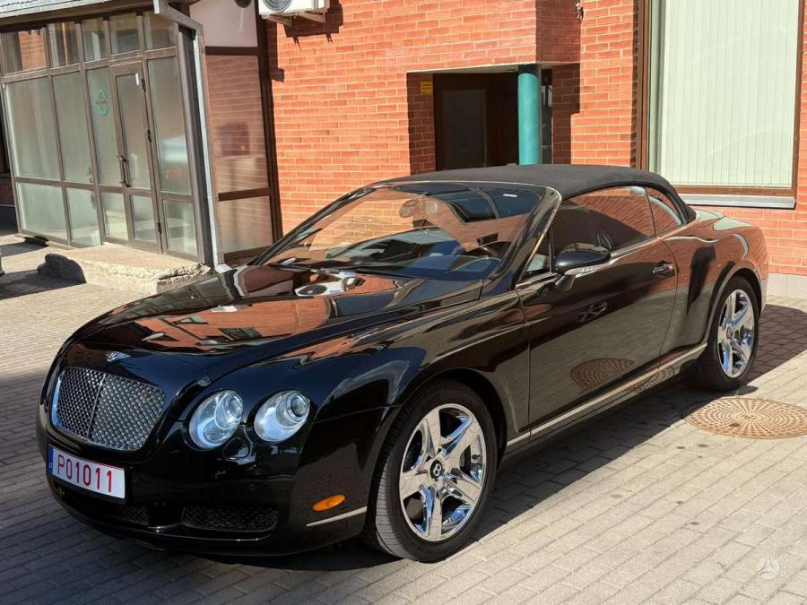 Black Bentley continental-gt 2007 in Vilnius, with an engine capacity of 6.00 L and mileage of 80 thousand km for 50000 €, photo 1 on AUTOMOTO.COM.LV