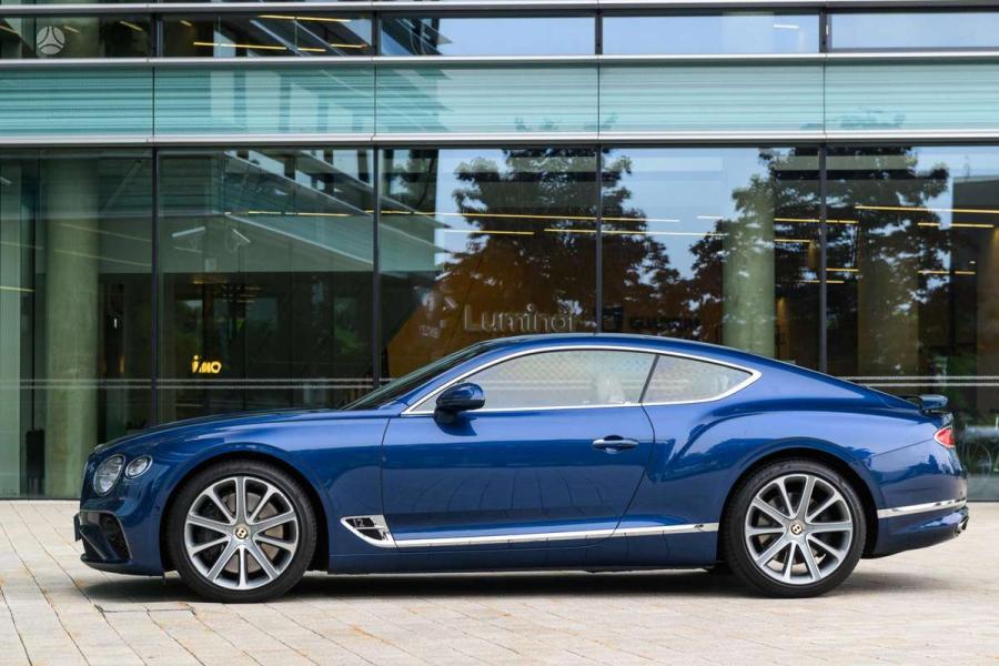 Blue Bentley continental-gt 2019 in Vilnius, with an engine capacity of 5.95 L and mileage of 78 thousand km for 132000 €, photo 3 on AUTOMOTO.COM.LV