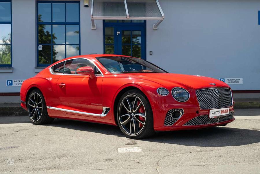 Sarkans Bentley continental-gt 2019 Viļņa, ar dzinēja tilpumu 5.95 L un nobraukumu 26 tūkst. km par 120000 €, foto 1 vietnē AUTOMOTO.COM.LV