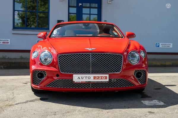 Sarkans Bentley continental-gt 2019 Viļņa, ar dzinēja tilpumu 5.95 L un nobraukumu 26 tūkst. km par 120000 €, foto 2 vietnē AUTOMOTO.COM.LV