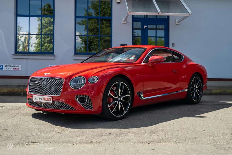 Sarkans Bentley continental-gt 2019 Viļņa, ar dzinēja tilpumu 5.95 L un nobraukumu 26 tūkst. km par 120000 €, foto 6 vietnē AUTOMOTO.COM.LV