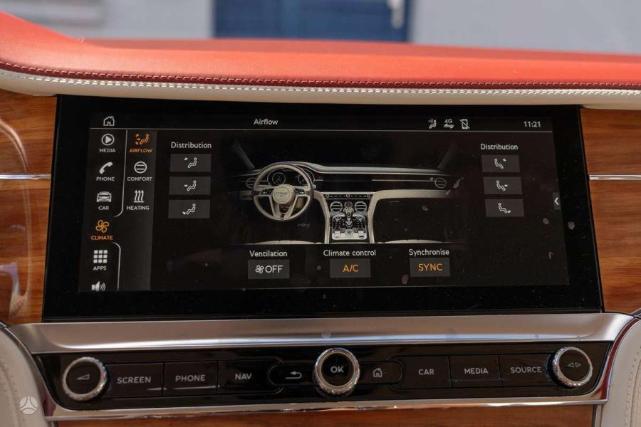 Sarkans Bentley continental-gt 2019 Viļņa, ar dzinēja tilpumu 5.95 L un nobraukumu 26 tūkst. km par 120000 €, foto 19 vietnē AUTOMOTO.COM.LV