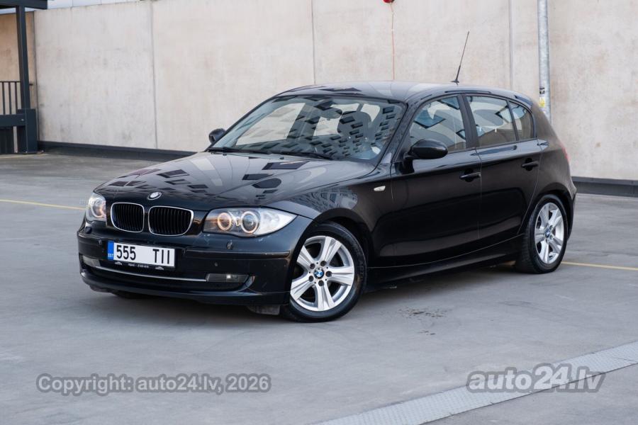 Black BMW 1-series 2008 in Tallinn, with an engine capacity of 1.60 L and mileage of 117 thousand km for 3499 €, photo 1 on AUTOMOTO.COM.LV