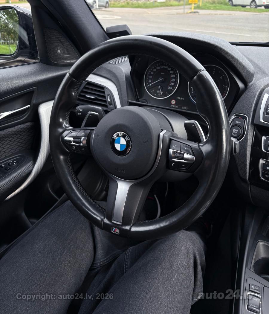 Black BMW 1-series 2016 in Tallinn, with an engine capacity of 2.00 L and mileage of 273 thousand km for 13600 €, photo 14 on AUTOMOTO.COM.LV