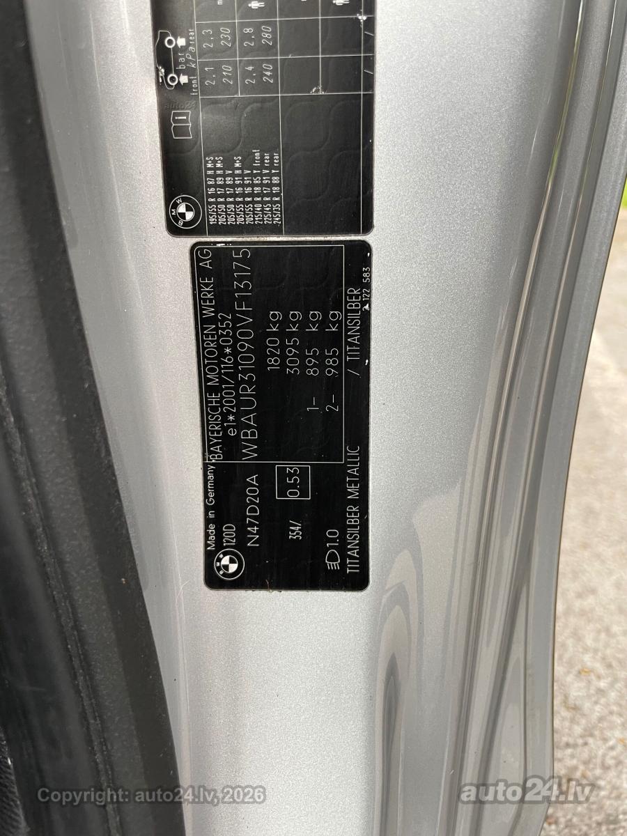 Pelēks BMW 1-series 2008 Tallina, ar dzinēja tilpumu 2.00 L un nobraukumu 289 tūkst. km par 6900 €, foto 18 vietnē AUTOMOTO.COM.LV