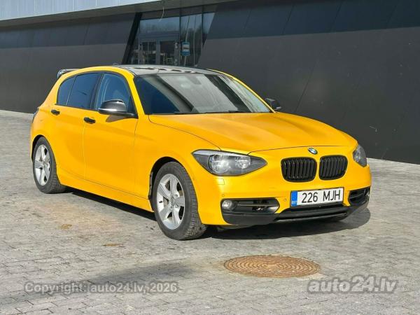 Yellow BMW 1-series 2012 in Tallinn, with an engine capacity of 1.60 L and mileage of 237 thousand km for 6200 €, photo 1 on AUTOMOTO.COM.LV