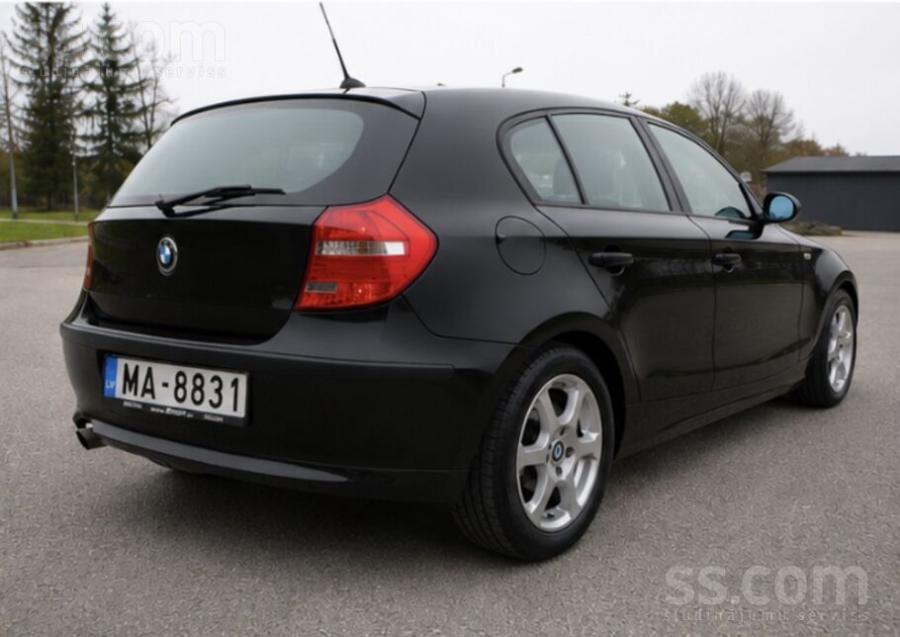 Black BMW 116 2007 in Valka, with an engine capacity of 1.60 L and mileage of 212 thousand km for 3200 €, photo 5 on AUTOMOTO.COM.LV