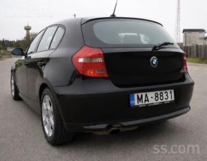 Black BMW 116 2007 in Valka, with an engine capacity of 1.60 L and mileage of 212 thousand km for 3200 €, photo 6 on AUTOMOTO.COM.LV