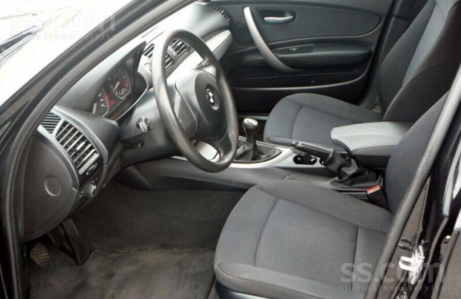 Black BMW 116 2007 in Valka, with an engine capacity of 1.60 L and mileage of 212 thousand km for 3200 €, photo 8 on AUTOMOTO.COM.LV