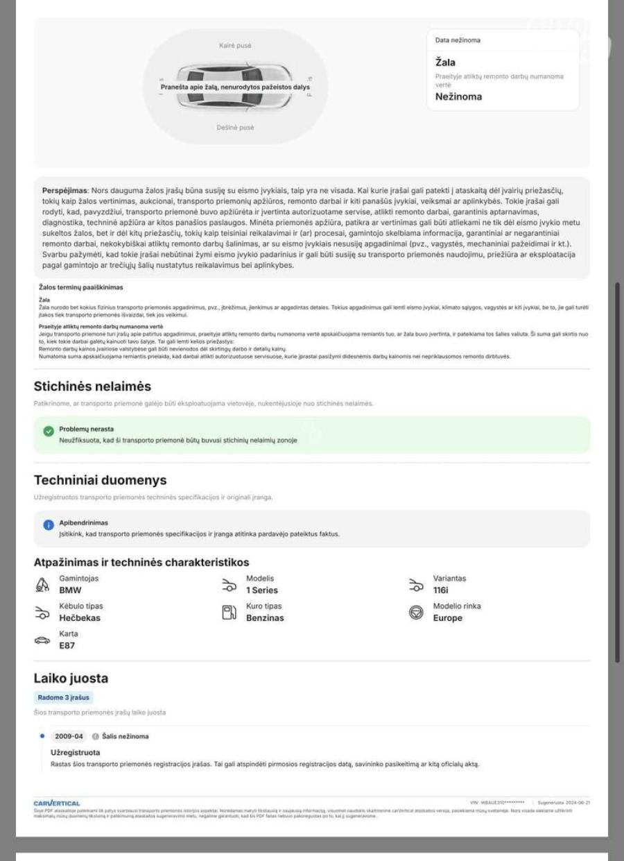 Черный БМВ 116 2009 в Каунас, объемом двигателя 1.60 л и пробегом 146 тыс. км за 4199 €, фото 21 на AUTOMOTO.COM.LV