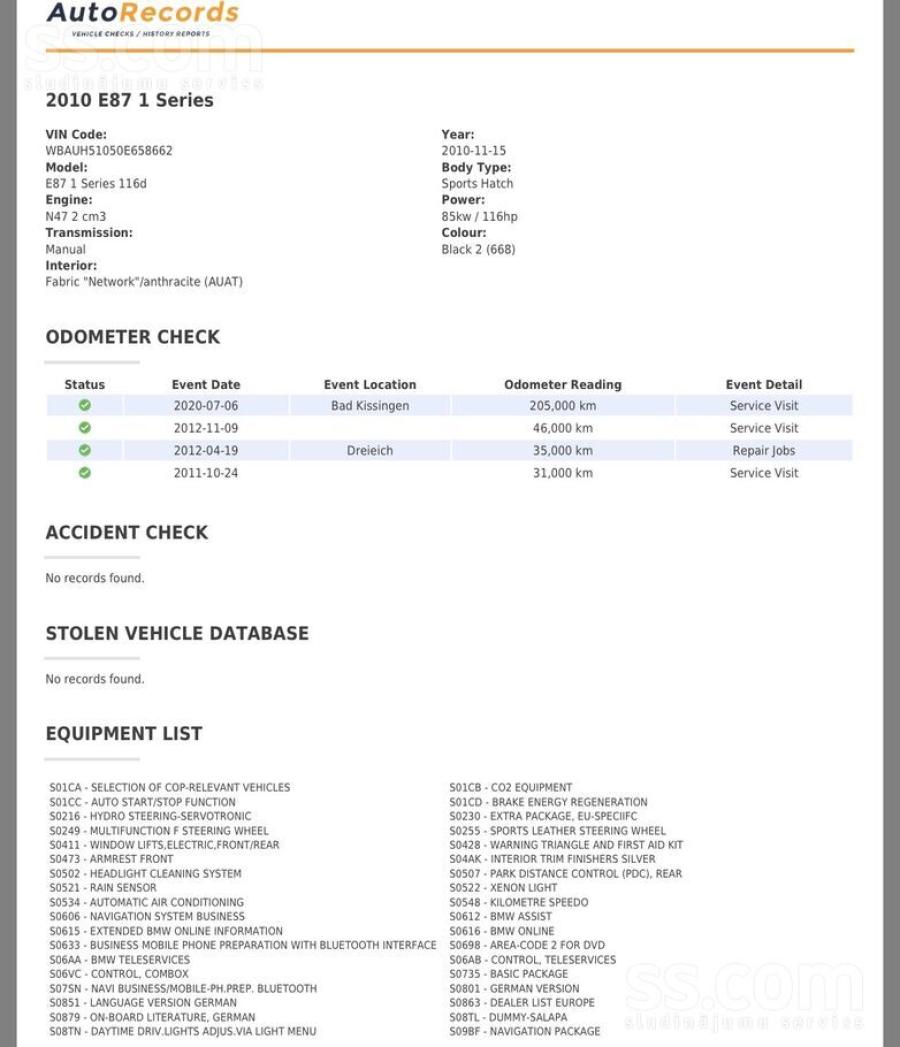 Melns BMW 116 2010 Rīga, ar dzinēja tilpumu 2.00 L un nobraukumu 281 tūkst. km par 4200 €, foto 31 vietnē AUTOMOTO.COM.LV