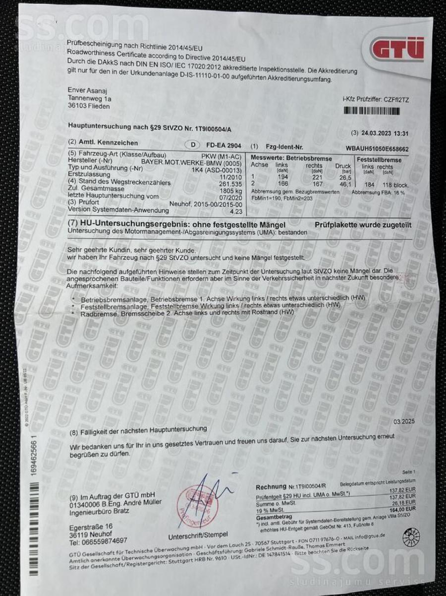 Melns BMW 116 2010 Rīga, ar dzinēja tilpumu 2.00 L un nobraukumu 281 tūkst. km par 4200 €, foto 32 vietnē AUTOMOTO.COM.LV