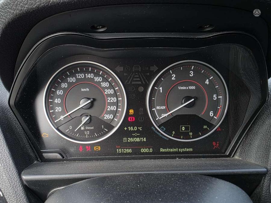 Black BMW 116 2012 in Vilnius, with an engine capacity of 2.00 L and mileage of 151 thousand km for 2000 €, photo 10 on AUTOMOTO.COM.LV
