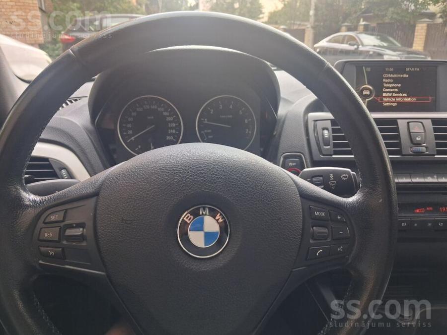Black BMW 116 2012 in Riga, with an engine capacity of 1.60 L and mileage of 252 thousand km for 5200 €, photo 7 on AUTOMOTO.COM.LV