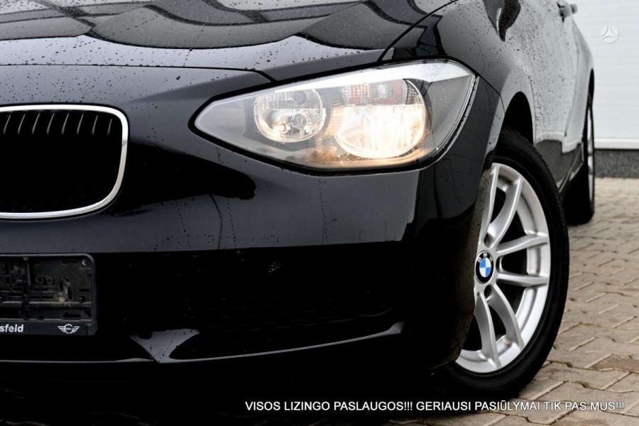 Black BMW 116 2014 in Kretinga, with an engine capacity of 1.60 L and mileage of 162 thousand km for 6699 €, photo 6 on AUTOMOTO.COM.LV
