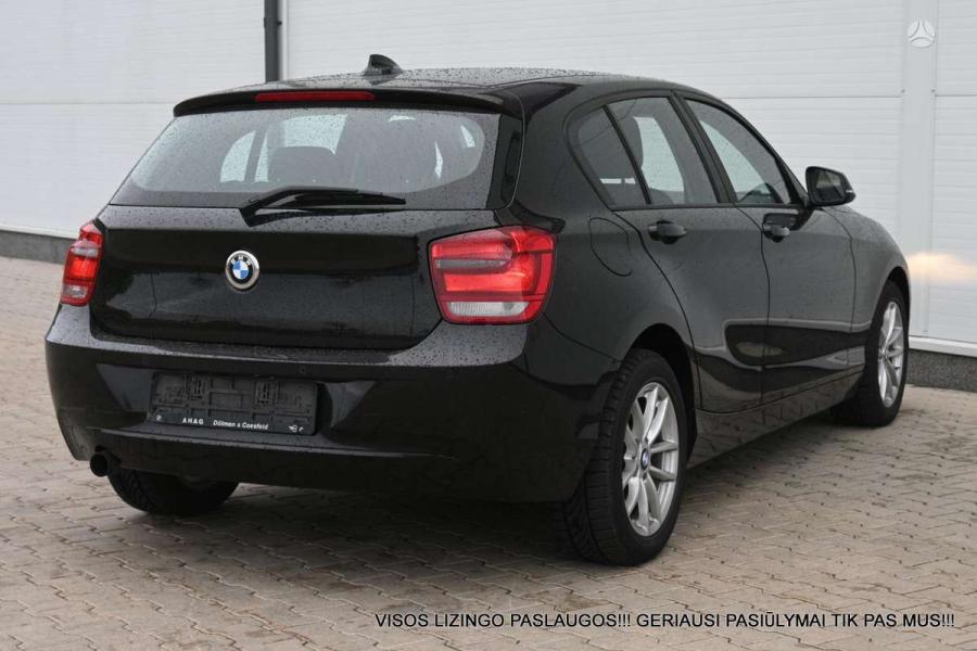Black BMW 116 2014 in Kretinga, with an engine capacity of 1.60 L and mileage of 162 thousand km for 6699 €, photo 9 on AUTOMOTO.COM.LV