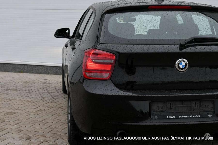 Black BMW 116 2014 in Kretinga, with an engine capacity of 1.60 L and mileage of 162 thousand km for 6699 €, photo 12 on AUTOMOTO.COM.LV