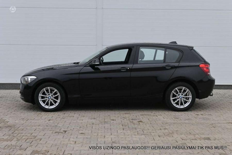 Black BMW 116 2014 in Kretinga, with an engine capacity of 1.60 L and mileage of 162 thousand km for 6699 €, photo 14 on AUTOMOTO.COM.LV