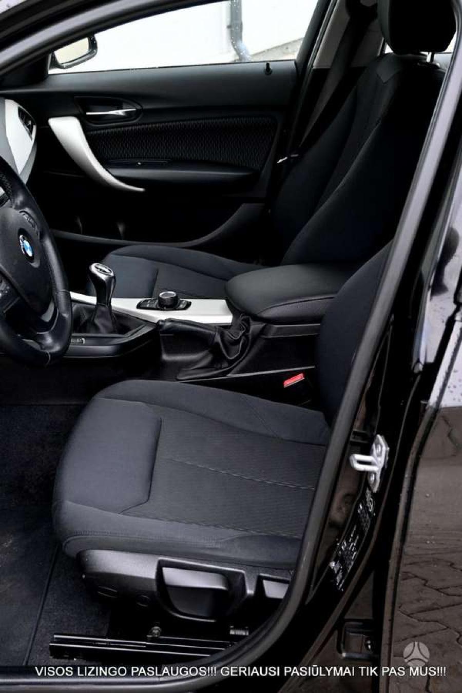 Black BMW 116 2014 in Kretinga, with an engine capacity of 1.60 L and mileage of 162 thousand km for 6699 €, photo 18 on AUTOMOTO.COM.LV