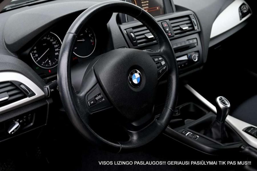 Black BMW 116 2014 in Kretinga, with an engine capacity of 1.60 L and mileage of 162 thousand km for 6699 €, photo 20 on AUTOMOTO.COM.LV