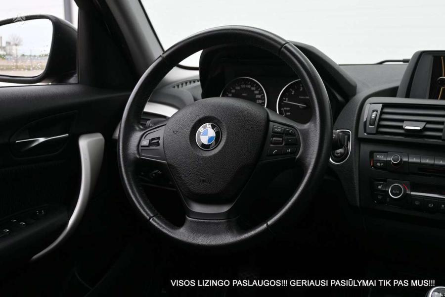 Black BMW 116 2014 in Kretinga, with an engine capacity of 1.60 L and mileage of 162 thousand km for 6699 €, photo 28 on AUTOMOTO.COM.LV