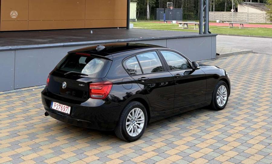 Black BMW 116 2014 in Druskininkai, with an engine capacity of 1.60 L and mileage of 140 thousand km for 6500 €, photo 14 on AUTOMOTO.COM.LV