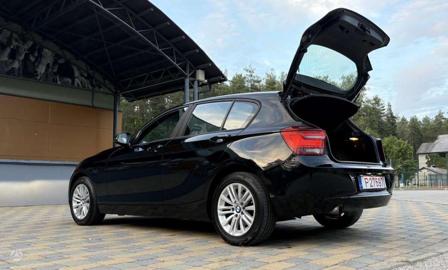 Black BMW 116 2014 in Druskininkai, with an engine capacity of 1.60 L and mileage of 140 thousand km for 6500 €, photo 19 on AUTOMOTO.COM.LV