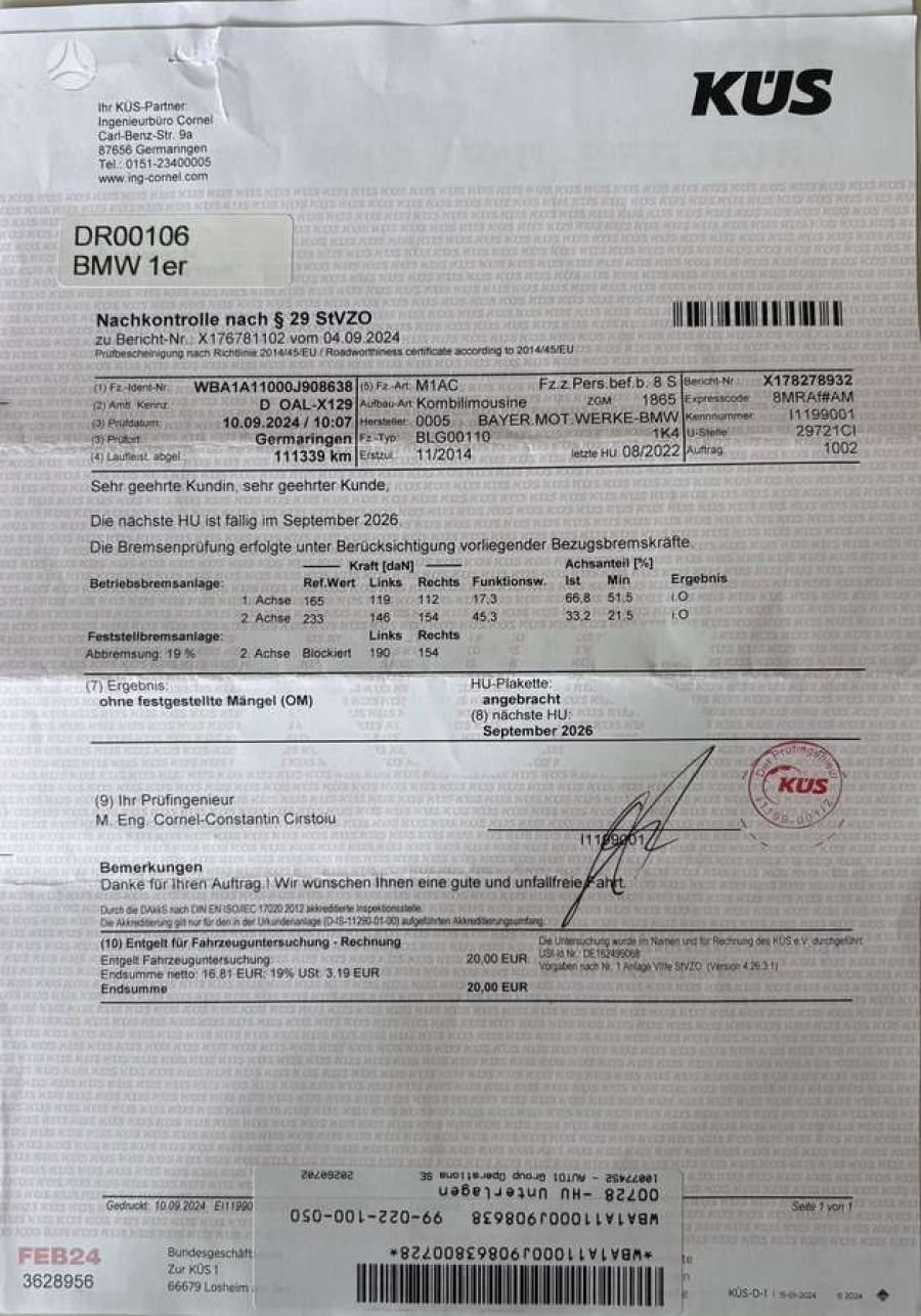Black BMW 116 2014 in Druskininkai, with an engine capacity of 1.60 L and mileage of 140 thousand km for 6500 €, photo 38 on AUTOMOTO.COM.LV