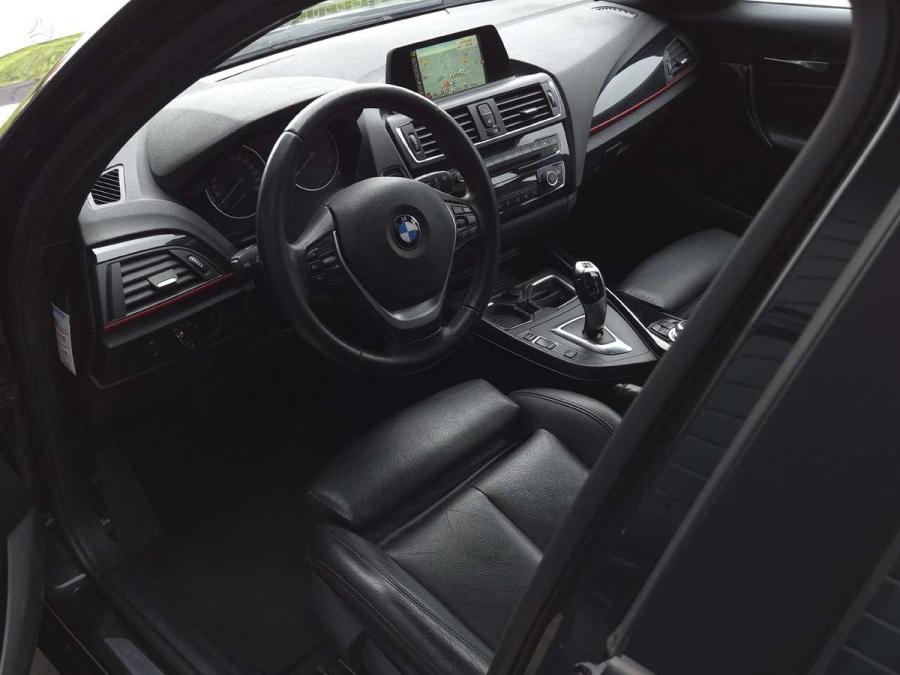 Black BMW 116 2015 in Kaunas, with an engine capacity of 1.50 L and mileage of 272 thousand km for 8999 €, photo 12 on AUTOMOTO.COM.LV