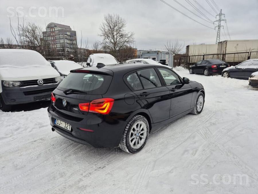 Black BMW 116 2015 in Riga, with an engine capacity of 1.50 L and mileage of 232 thousand km for 8990 €, photo 6 on AUTOMOTO.COM.LV