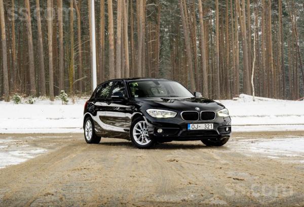 Black BMW 116 2015 in Riga, with an engine capacity of 1.50 L and mileage of 232 thousand km for 8990 €, photo 2 on AUTOMOTO.COM.LV