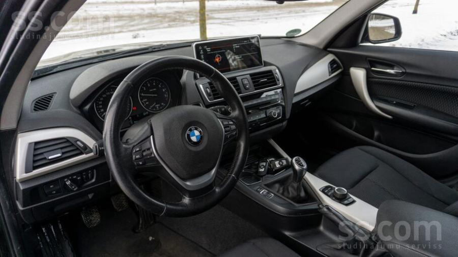 Black BMW 116 2015 in Riga, with an engine capacity of 1.50 L and mileage of 232 thousand km for 7290 €, photo 10 on AUTOMOTO.COM.LV
