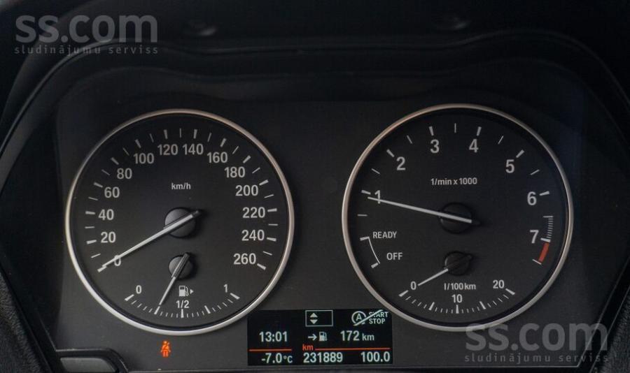 Black BMW 116 2015 in Riga, with an engine capacity of 1.50 L and mileage of 232 thousand km for 7290 €, photo 24 on AUTOMOTO.COM.LV