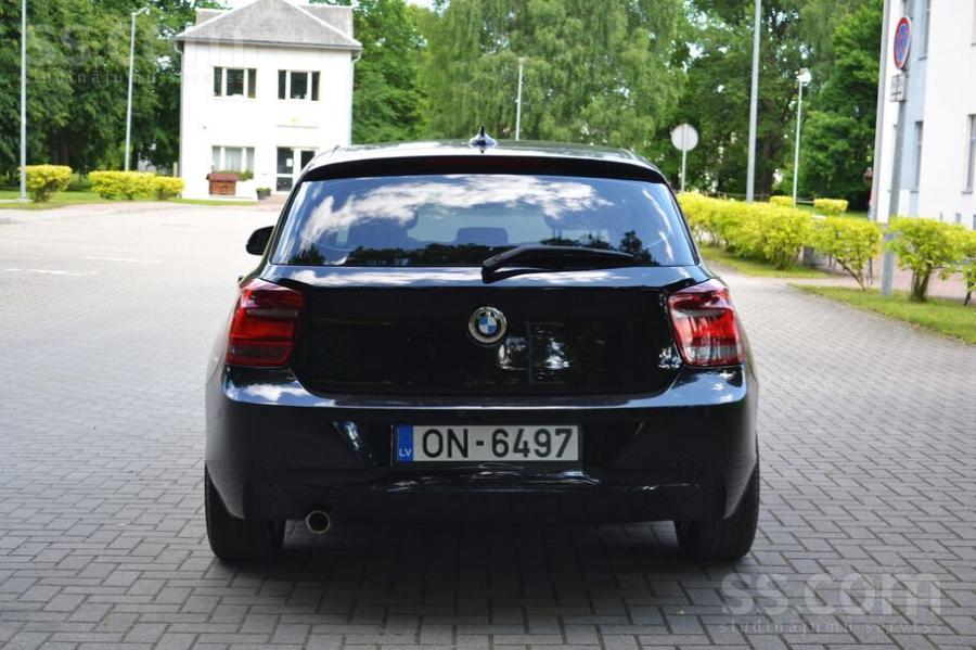 Black BMW 116 2015 in Jelgava, with an engine capacity of 1.60 L and mileage of 0 thousand km for 5690 €, photo 6 on AUTOMOTO.COM.LV