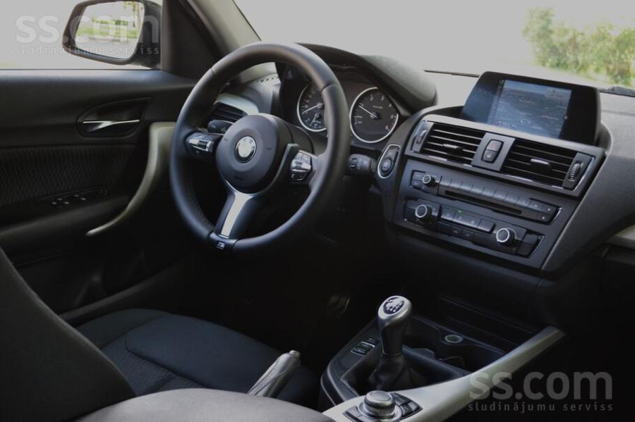 Black BMW 116 2015 in Jelgava, with an engine capacity of 1.60 L and mileage of 0 thousand km for 5690 €, photo 11 on AUTOMOTO.COM.LV