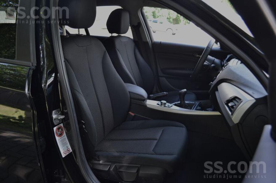 Black BMW 116 2015 in Jelgava, with an engine capacity of 1.60 L and mileage of 0 thousand km for 5690 €, photo 12 on AUTOMOTO.COM.LV