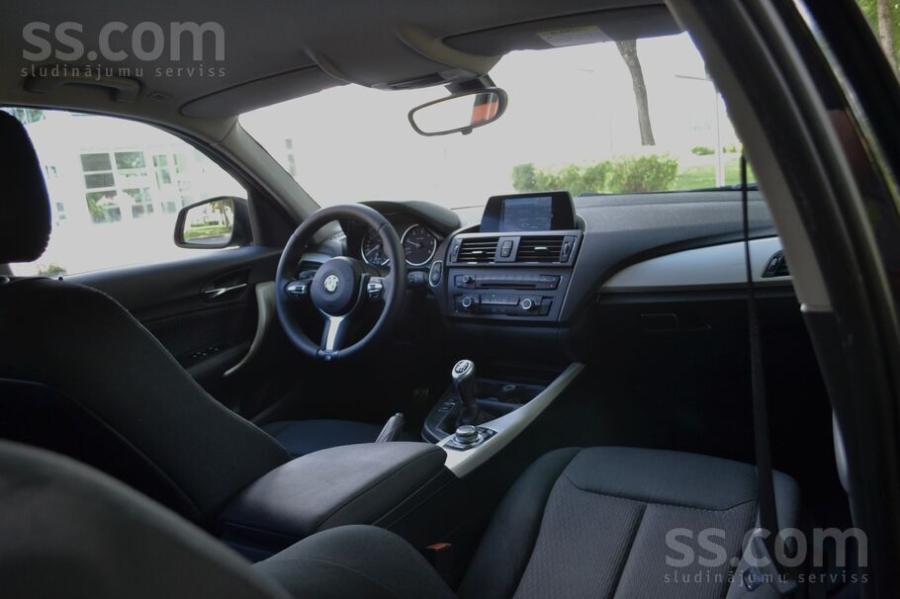 Black BMW 116 2015 in Jelgava, with an engine capacity of 1.60 L and mileage of 0 thousand km for 5690 €, photo 18 on AUTOMOTO.COM.LV