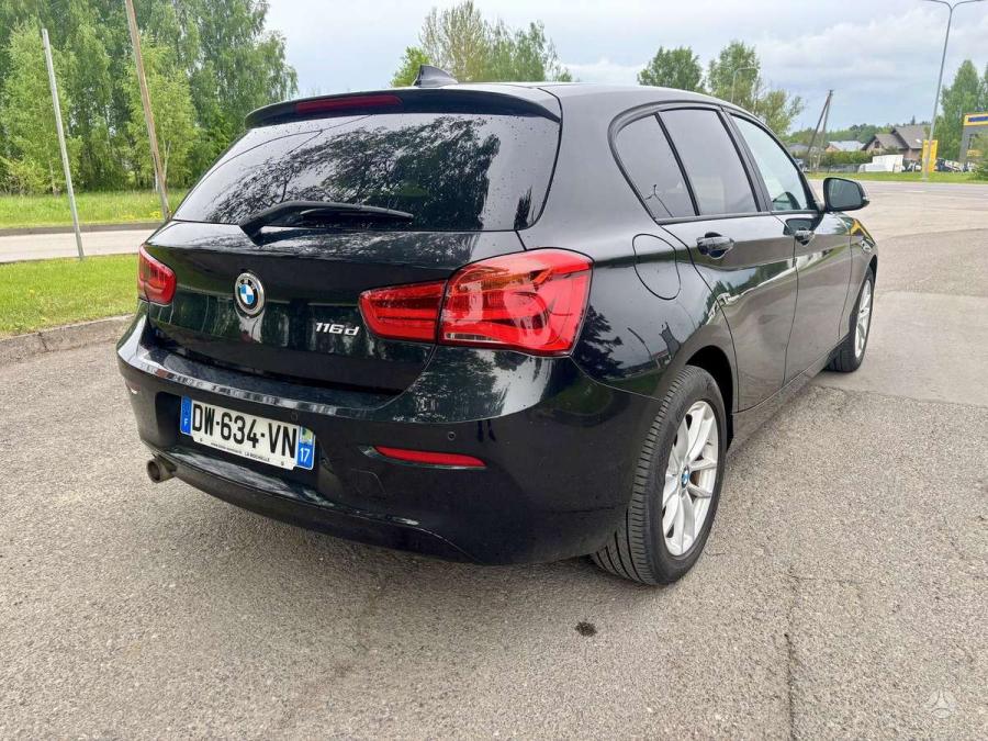 Black BMW 116 2015 in Taurage, with an engine capacity of 1.50 L and mileage of 208 thousand km for 5600 €, photo 6 on AUTOMOTO.COM.LV