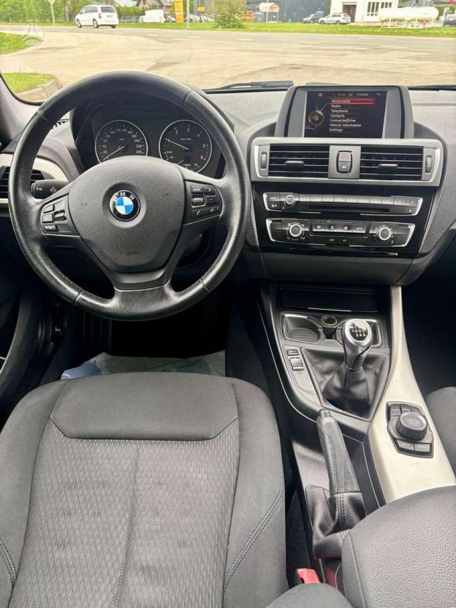 Black BMW 116 2015 in Taurage, with an engine capacity of 1.50 L and mileage of 208 thousand km for 5600 €, photo 12 on AUTOMOTO.COM.LV