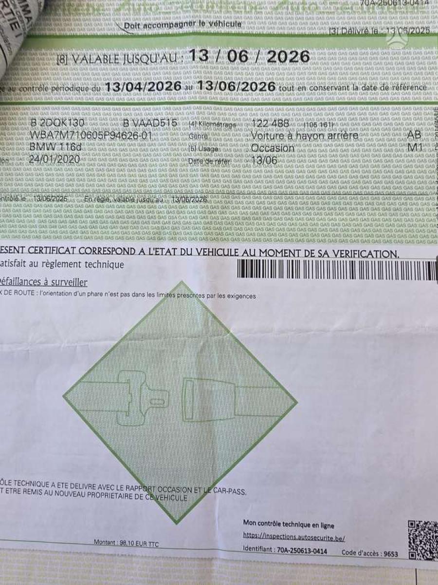 Черный БМВ 116 2020 в Укмерге, объемом двигателя 1.50 л и пробегом 135 тыс. км за 11500 €, фото 6 на AUTOMOTO.COM.LV