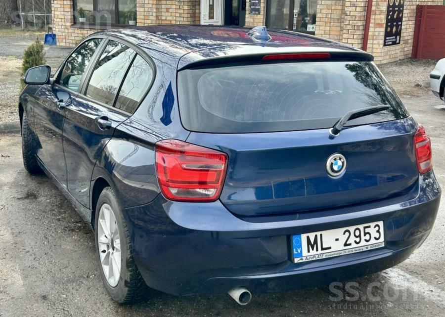 Blue BMW 116 2011 in Riga, with an engine capacity of 2.00 L and mileage of 270 thousand km for 6688 €, photo 5 on AUTOMOTO.COM.LV