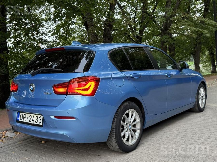 Blue BMW 116 2017 in Bauska, with an engine capacity of 1.50 L and mileage of 185 thousand km for 9950 €, photo 3 on AUTOMOTO.COM.LV