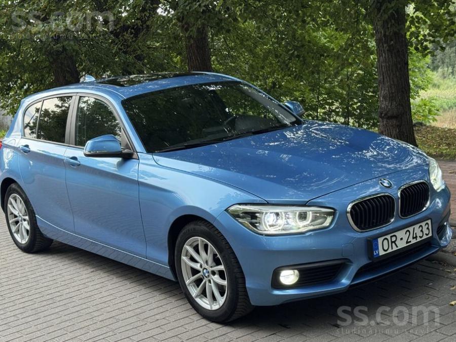 Blue BMW 116 2017 in Bauska, with an engine capacity of 1.50 L and mileage of 185 thousand km for 9950 €, photo 4 on AUTOMOTO.COM.LV