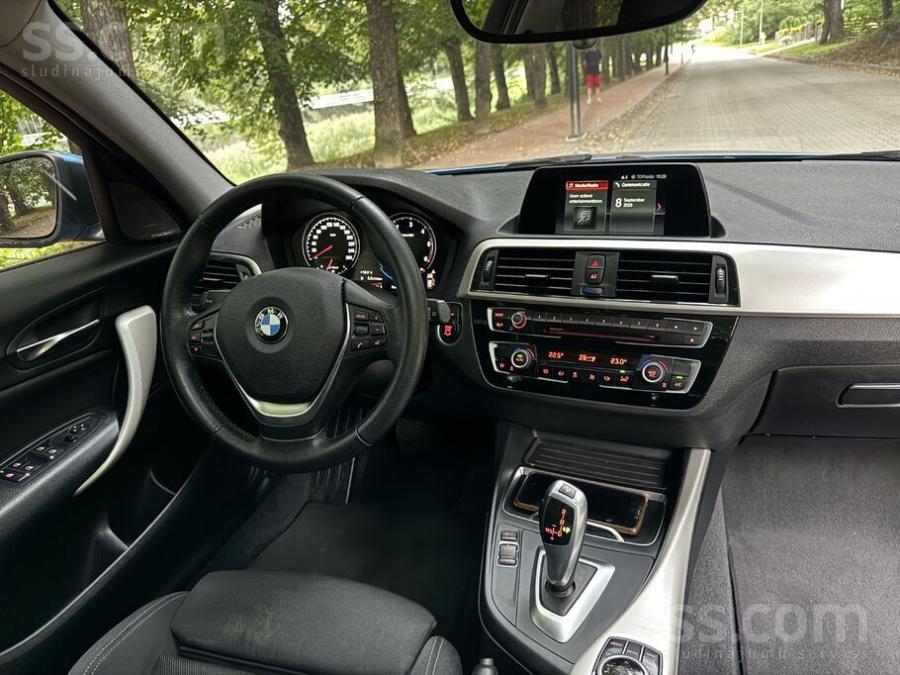 Blue BMW 116 2017 in Bauska, with an engine capacity of 1.50 L and mileage of 185 thousand km for 9950 €, photo 10 on AUTOMOTO.COM.LV