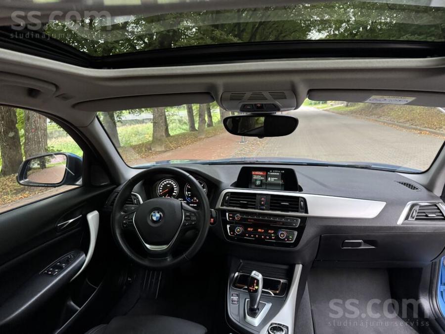 Blue BMW 116 2017 in Bauska, with an engine capacity of 1.50 L and mileage of 185 thousand km for 9950 €, photo 12 on AUTOMOTO.COM.LV