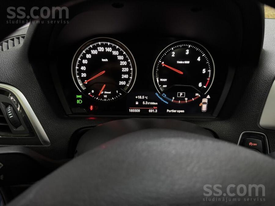 Blue BMW 116 2017 in Bauska, with an engine capacity of 1.50 L and mileage of 185 thousand km for 9950 €, photo 16 on AUTOMOTO.COM.LV