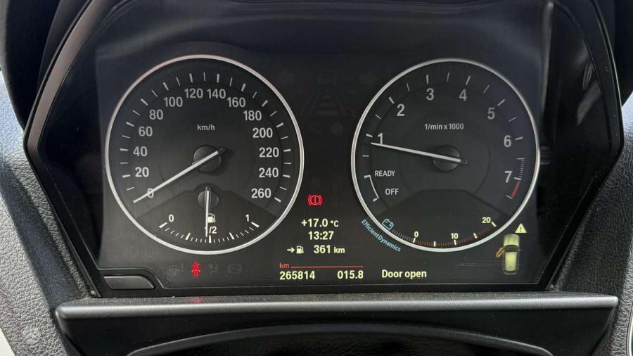 Grey BMW 116 2012 in Ukmerge, with an engine capacity of 1.60 L and mileage of 265 thousand km for 4350 €, photo 26 on AUTOMOTO.COM.LV