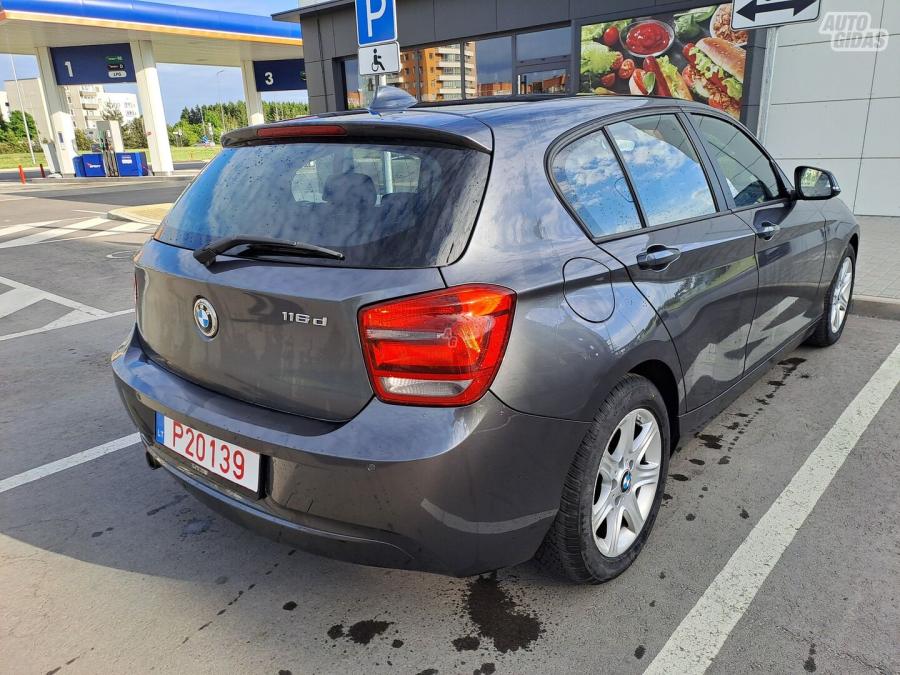 Pelēks BMW 116 2015 Klaipėda, ar dzinēja tilpumu 1.60 L un nobraukumu 380 tūkst. km par 4750 €, foto 5 vietnē AUTOMOTO.COM.LV
