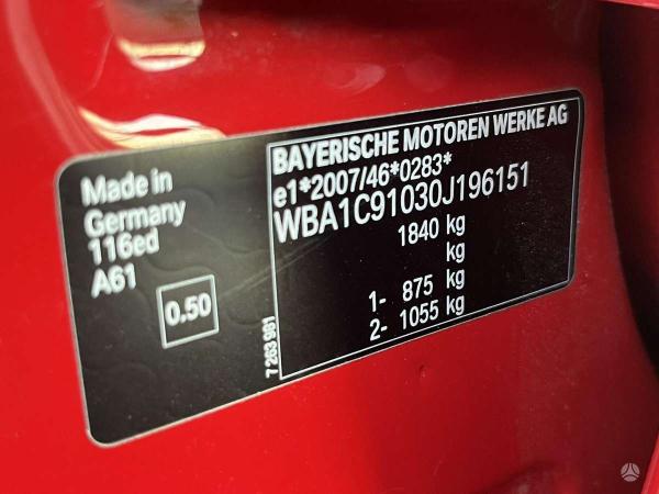 Red BMW 116 2012 in Jonava, with an engine capacity of 2.00 L and mileage of 233 thousand km for 4900 €, photo 10 on AUTOMOTO.COM.LV