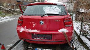 Red BMW 116 2014 in Utena, with an engine capacity of 2.00 L and mileage of 142 thousand km for 4999 €, photo 4 on AUTOMOTO.COM.LV